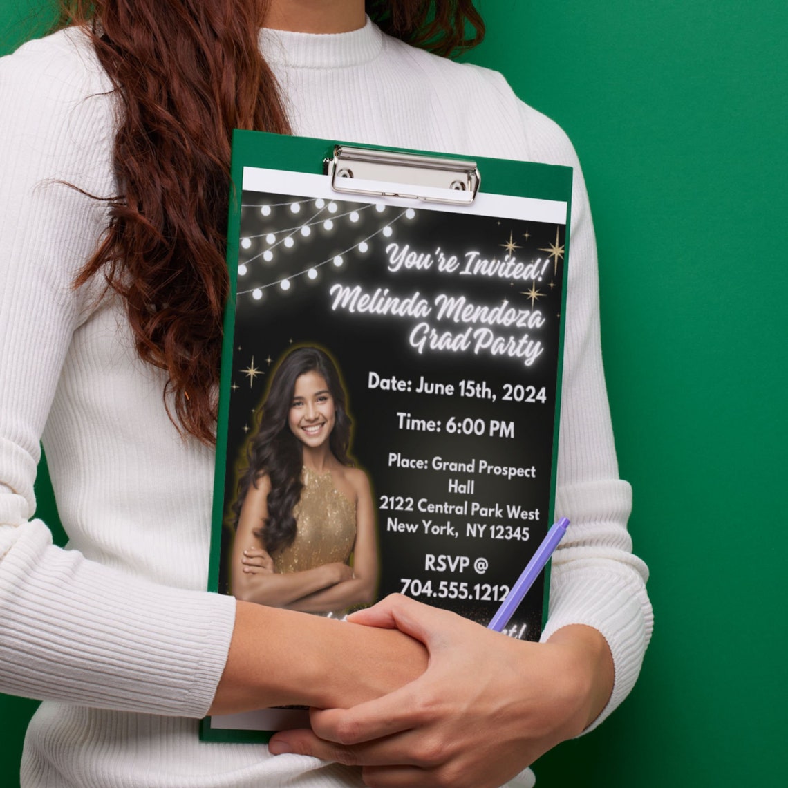 Graduation Party, Grad Invite, Invitation Flyer and Qr Scan Pay Sign ...