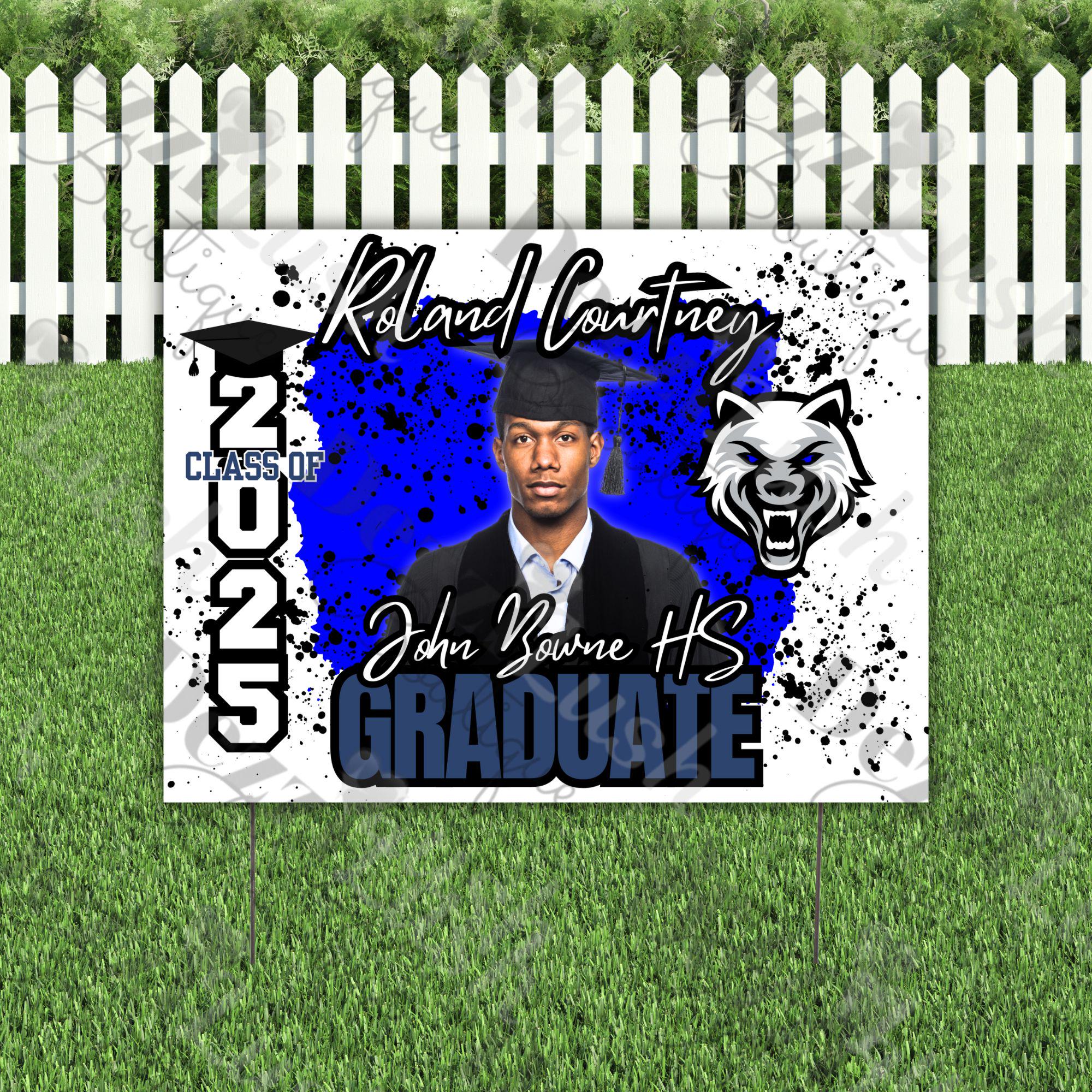 2025 Graduation Yard Sign Design Bundle, Editable CANVA Template Design ...