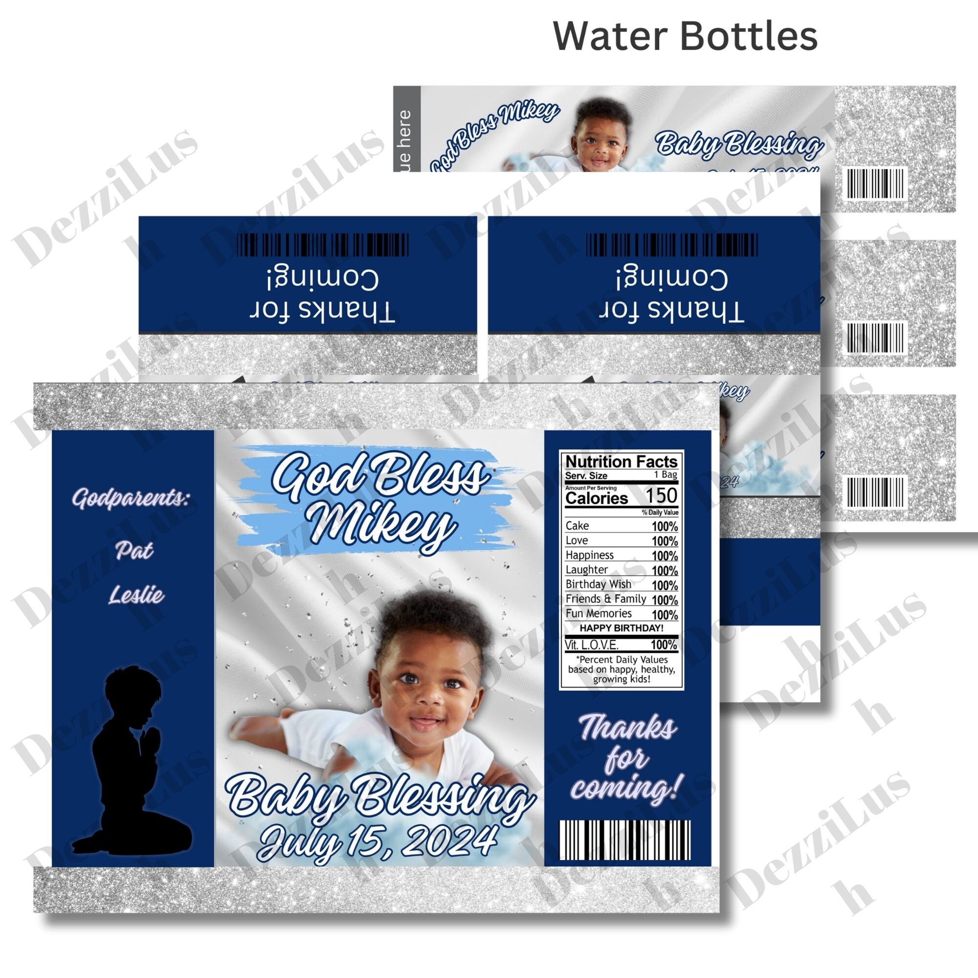 Baby Boy Dedication, Blessing, and Christening Party Canva Editable ...