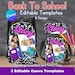 Back to School Bundle, Editable Canva Templates for Custom Bookbag ...