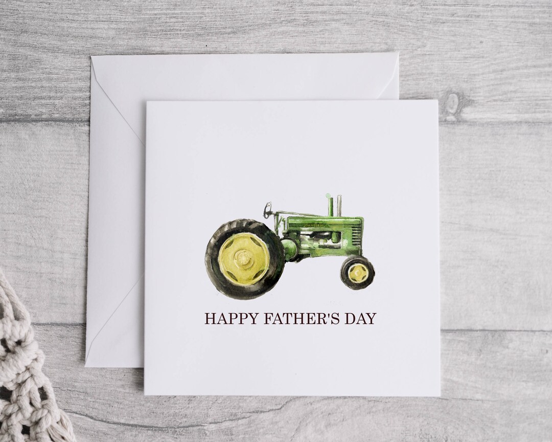 Happy Father's Day Card, Tractor Card, Gifts for Farmers, Cards for ...