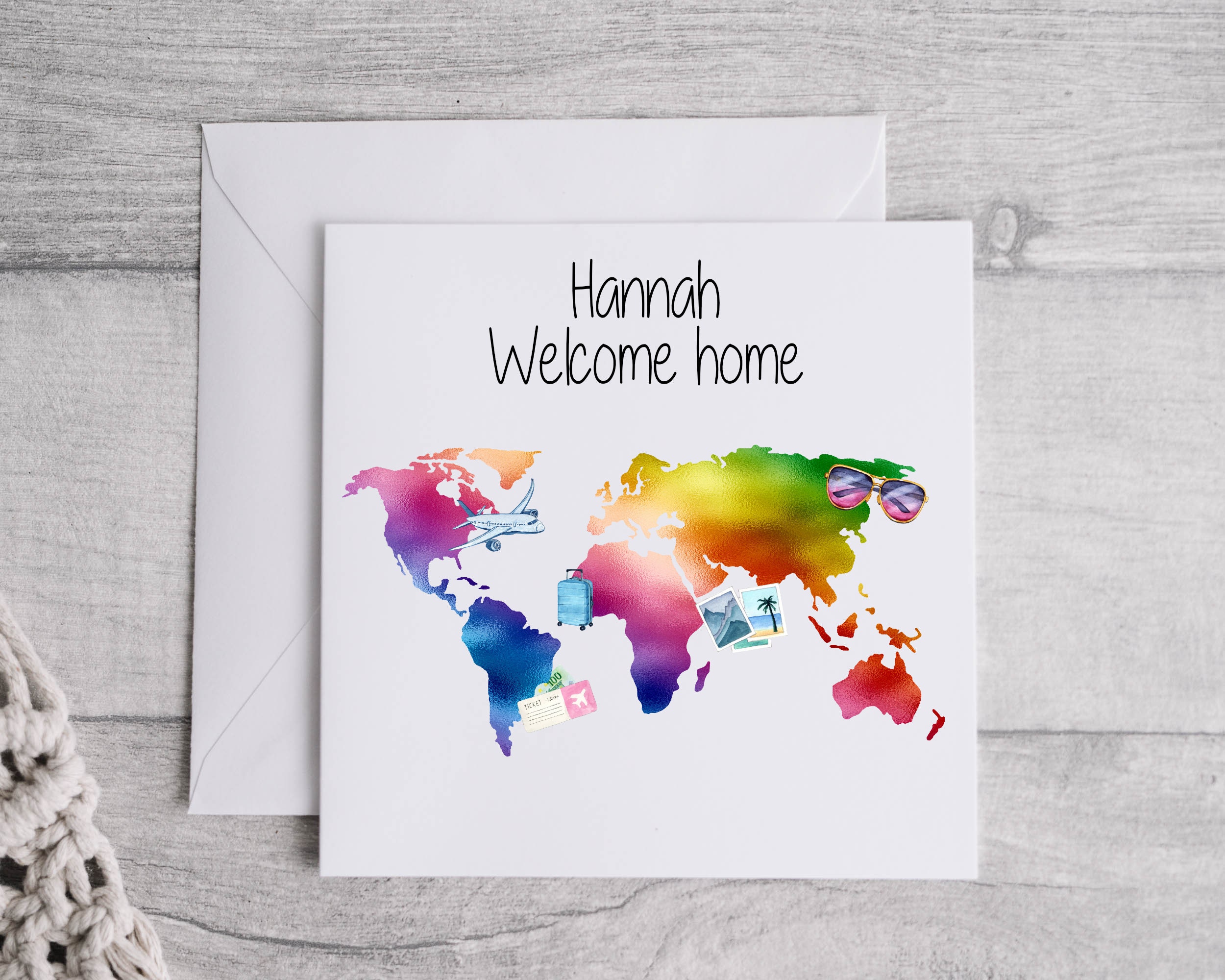 Personalised Welcome Home Card, Welcome Home From Travelling, Bon ...