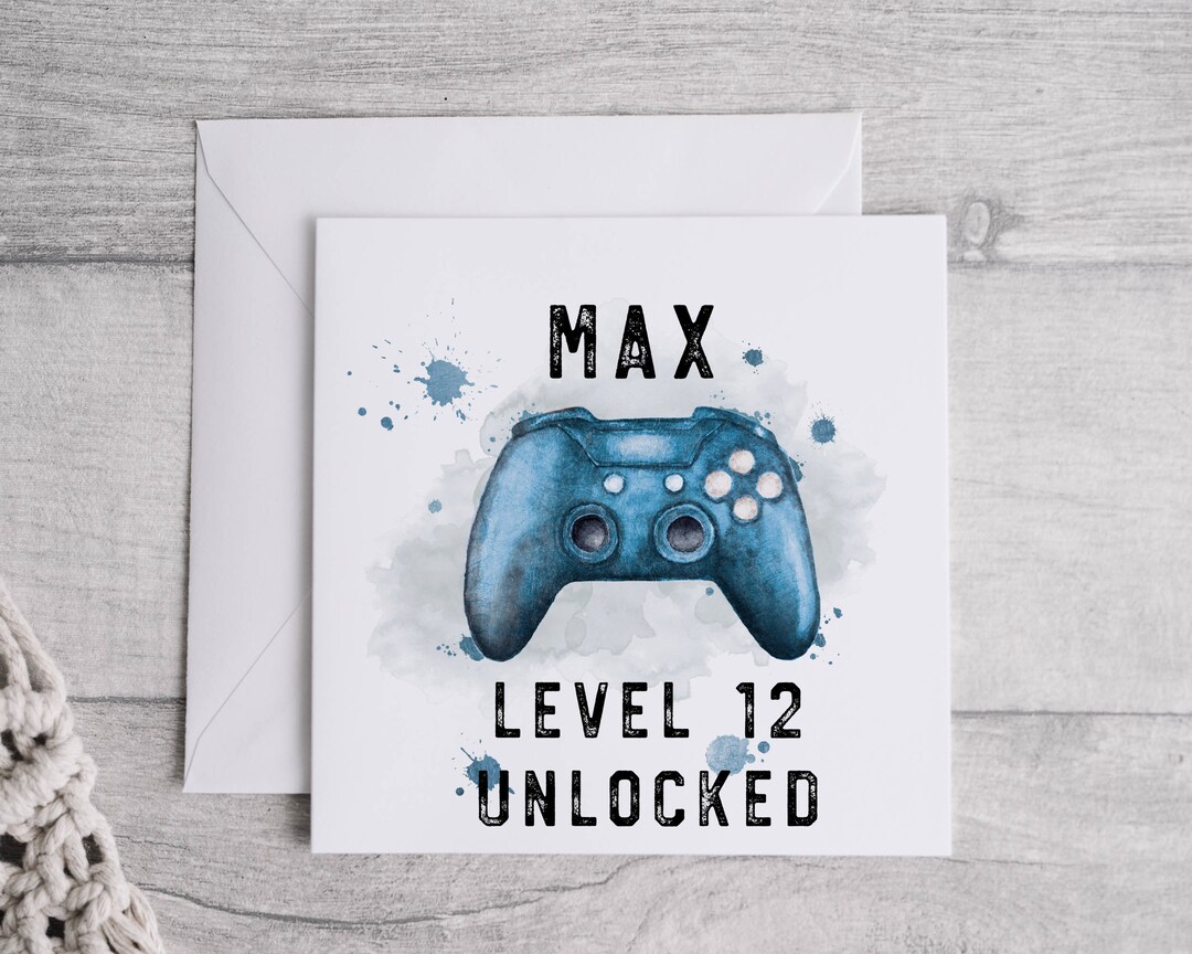 Personalised Gamer Level Unlocked Birthday Card - Etsy