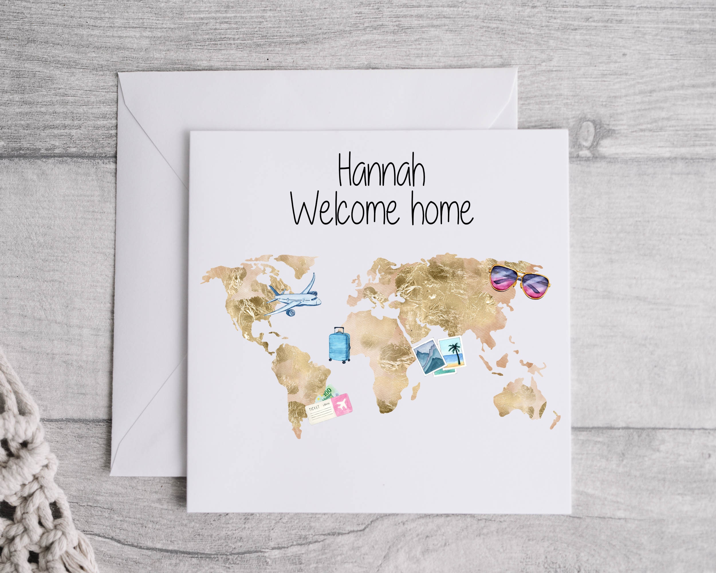 Personalised Welcome Home Card, Welcome Home From Travelling, Bon ...