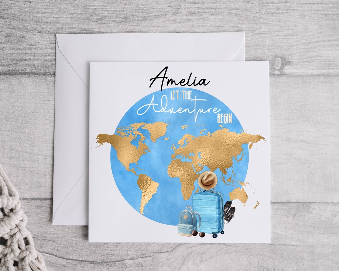 Personalised Let the Adventure Begin Card, Personalised Cards, Bon ...