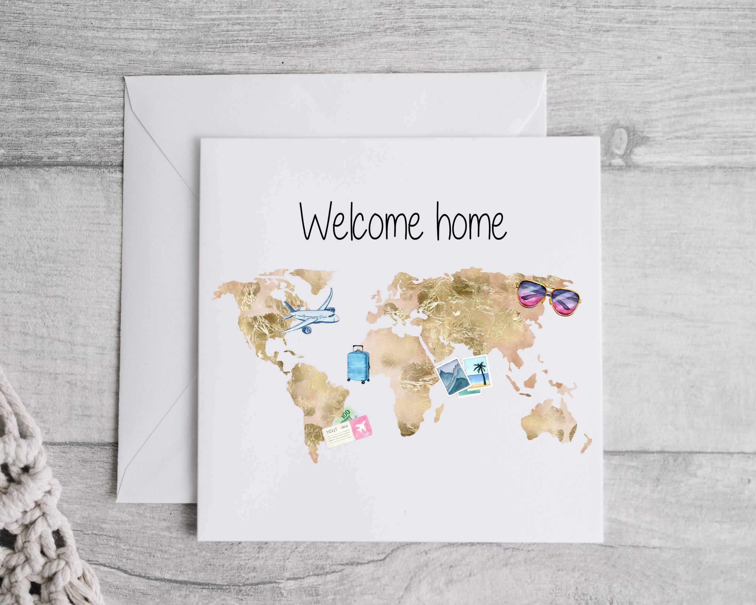 Personalised Welcome Home Card, Welcome Home From Travelling, Bon ...