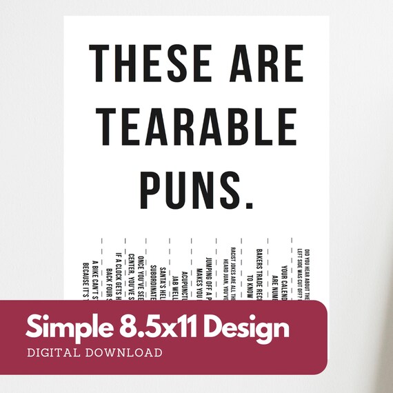 Now, That's Punny! FREE Tearable Pun Sheets, 101 Puns,
