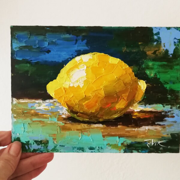 Lemon Painting - Etsy