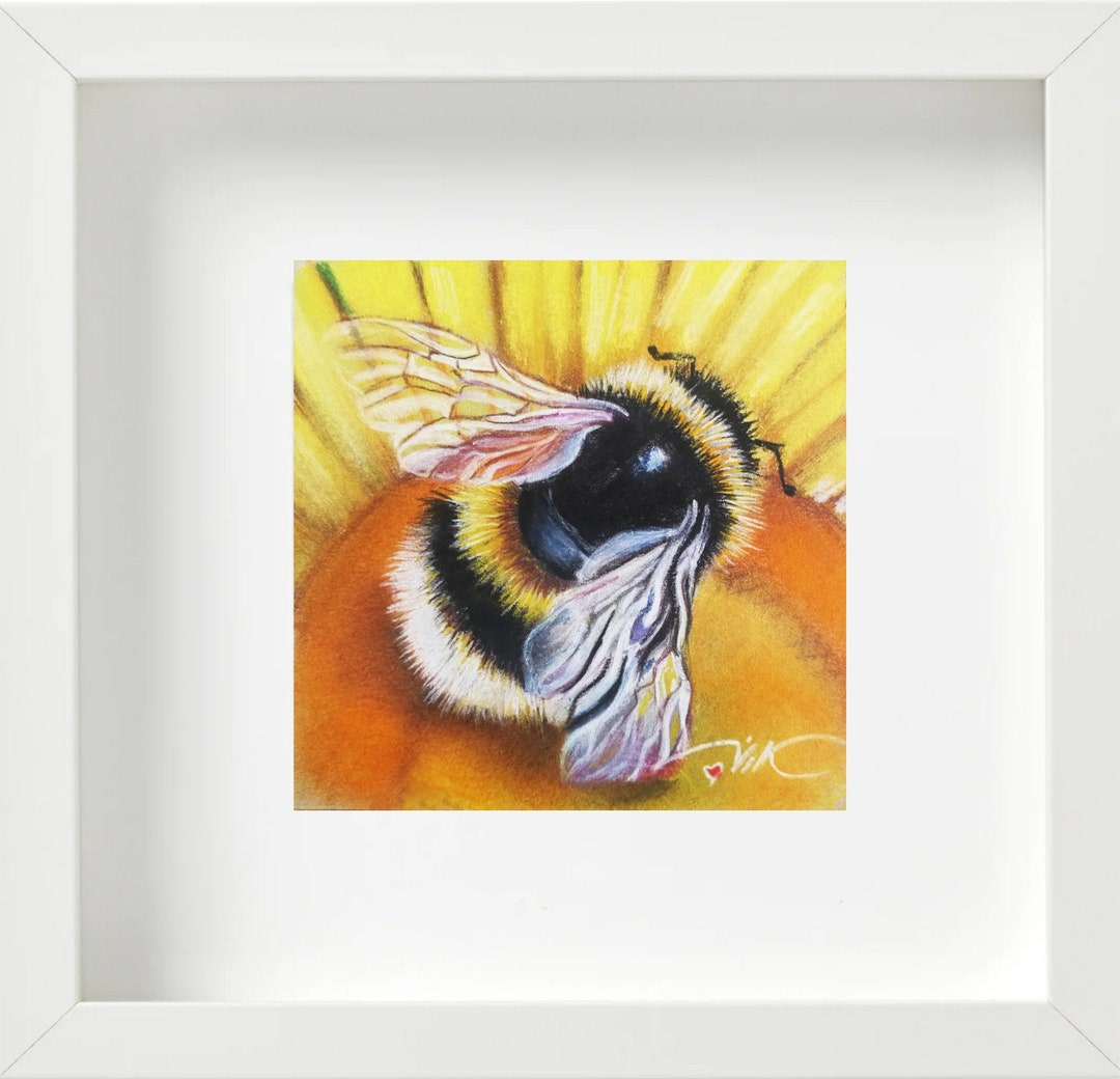 Bumblebee Painting Original Art Small ASEO Painting Painting - Etsy