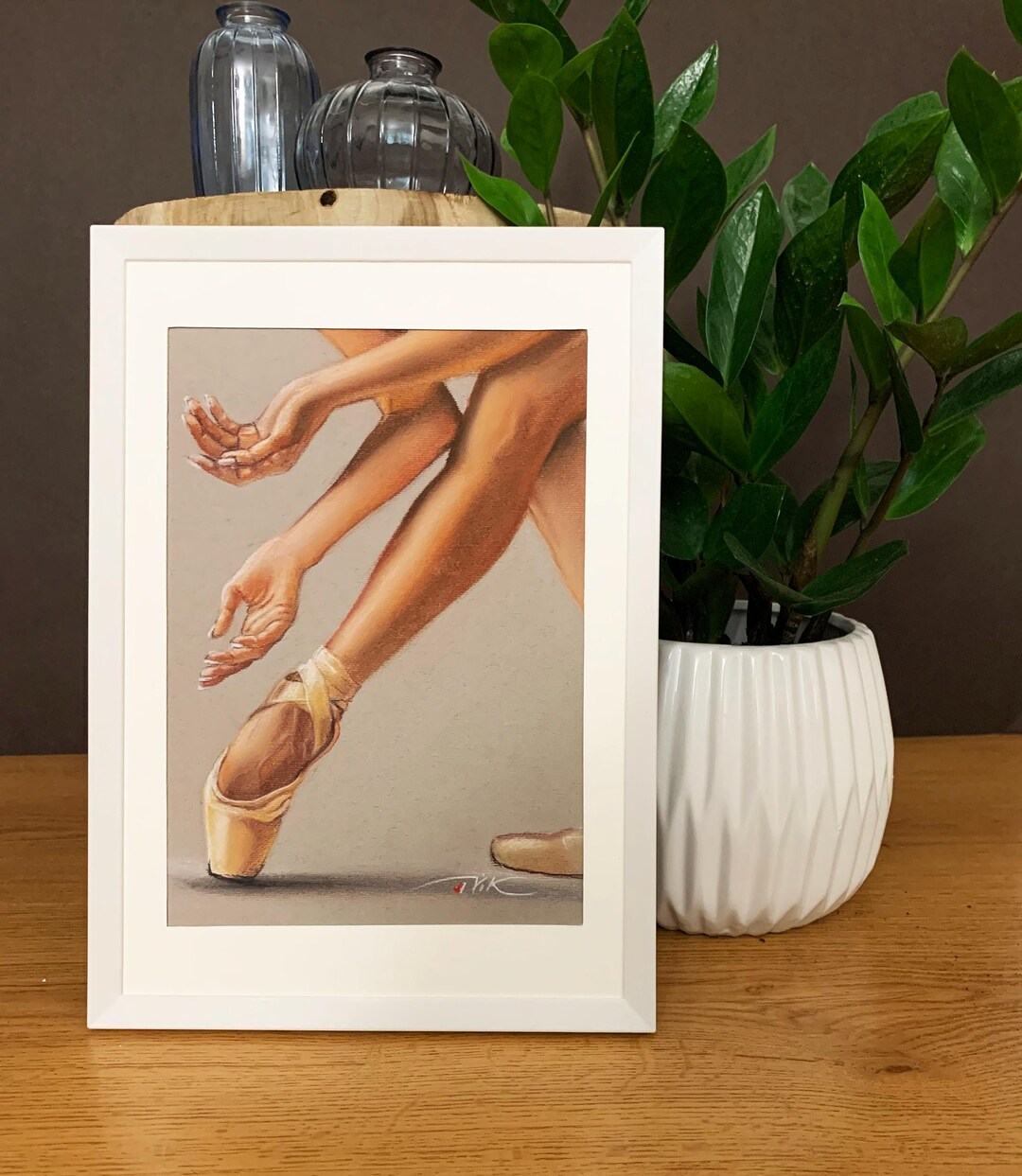 Classical Dance Painting Original Art Ballerina Painting Pointe Shoes ...