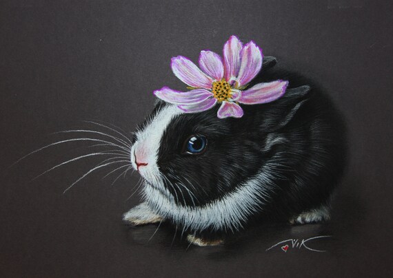 Rabbit Painting Original Art Animals Painting Small Wall Art 8 - Etsy