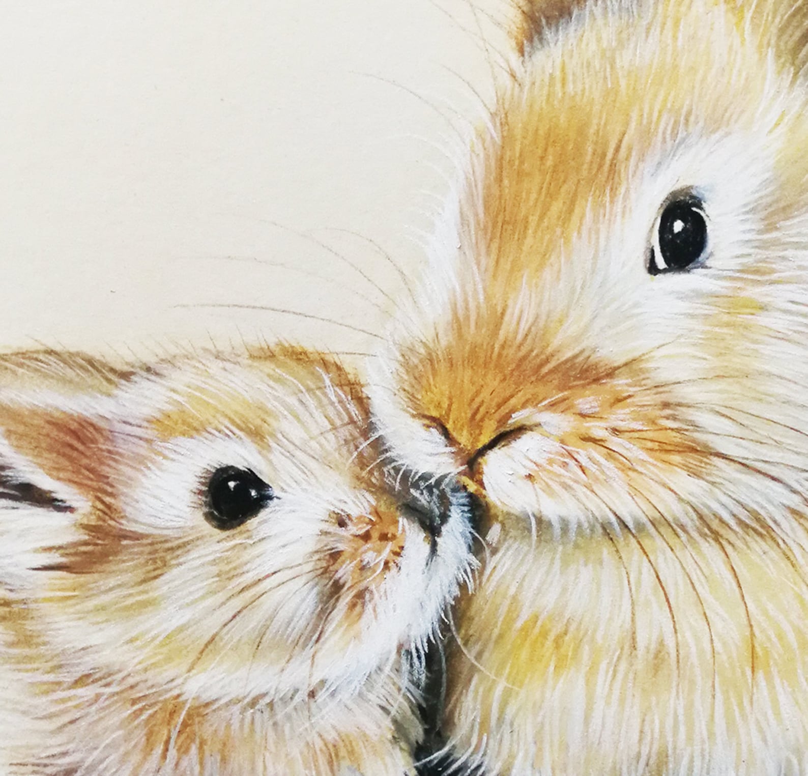 Rabbits Painting Original Art Animals Painting Wall Art 8 х 8 - Etsy