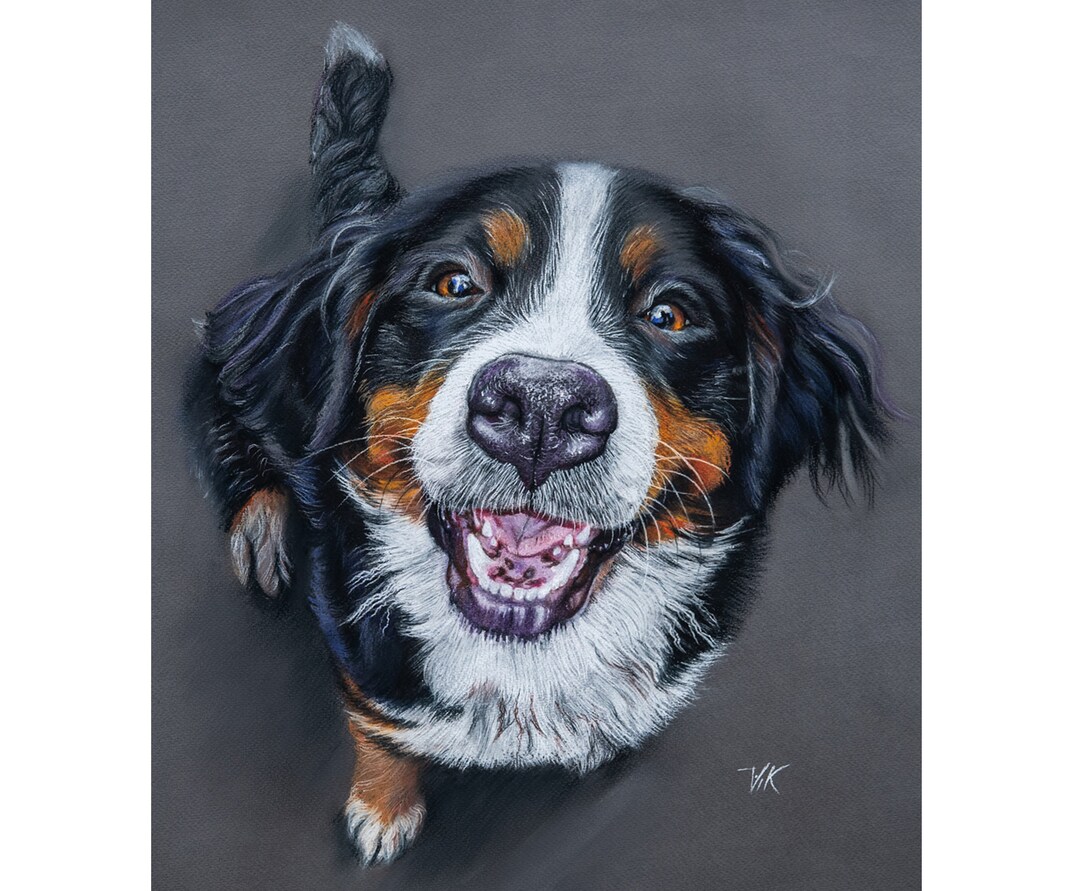 Dog Painting Pets Original Art Animals Painting Pastel Wall Art 16 X 12 ...