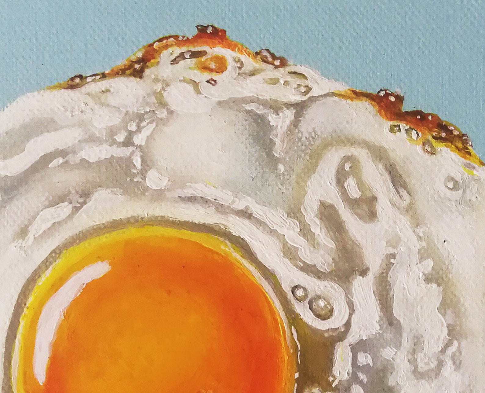 Fried Egg Painting Original Oil Painting Wall Art 8 X 8 Inches - Etsy