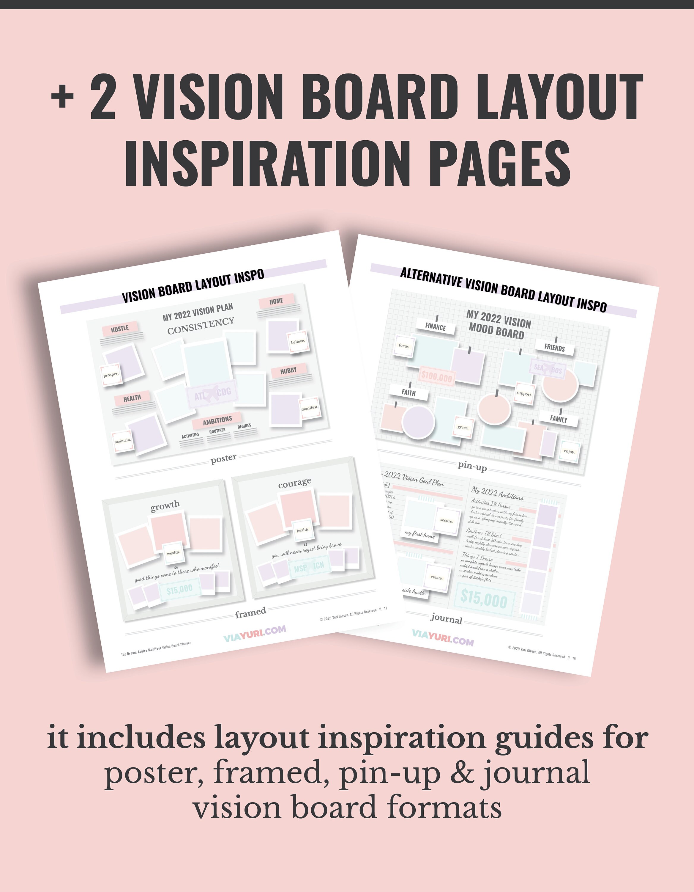 2024 Ultimate Vision Board Digital Life Planner Kit, Money Manifest ...