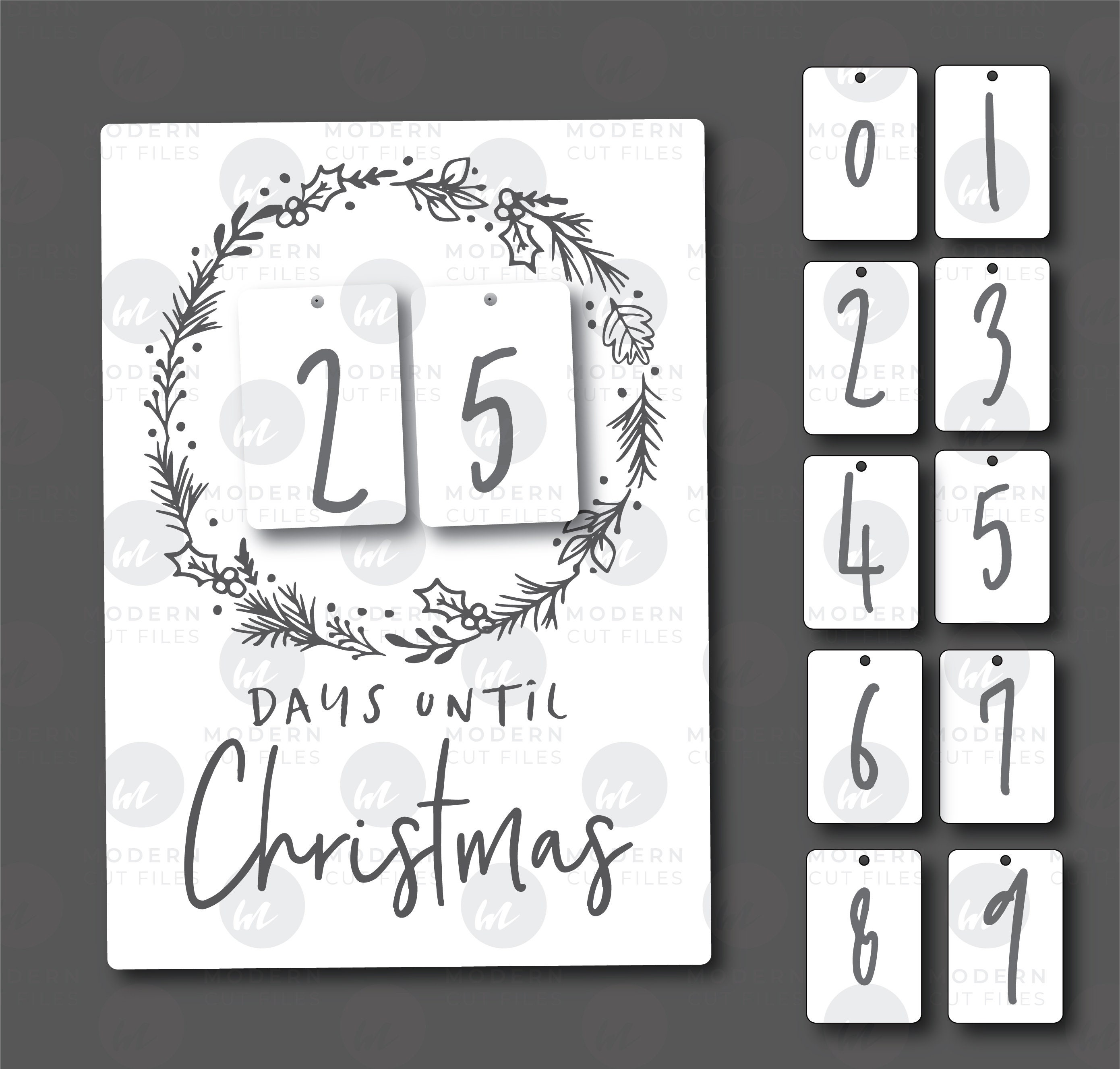 Christmas Countdown Svg Days Until Christmas Countdown Svg Etsy