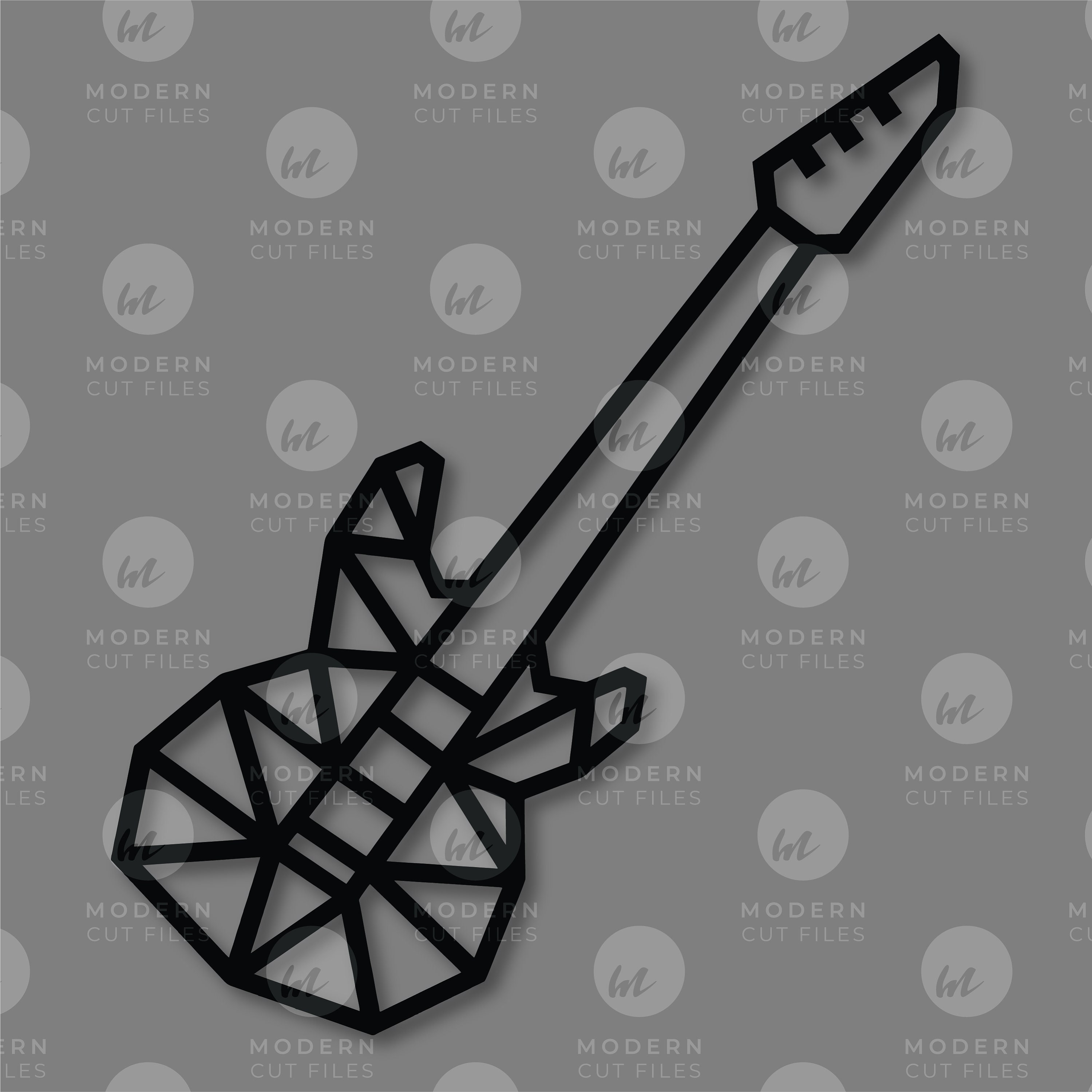 Geometric Guitar SVG// Wall Art SVG// Laser Cut File - Etsy