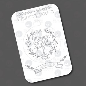 Holiday Card Svg//punch-out Ornament Card SVG // Laser Cut File - Etsy