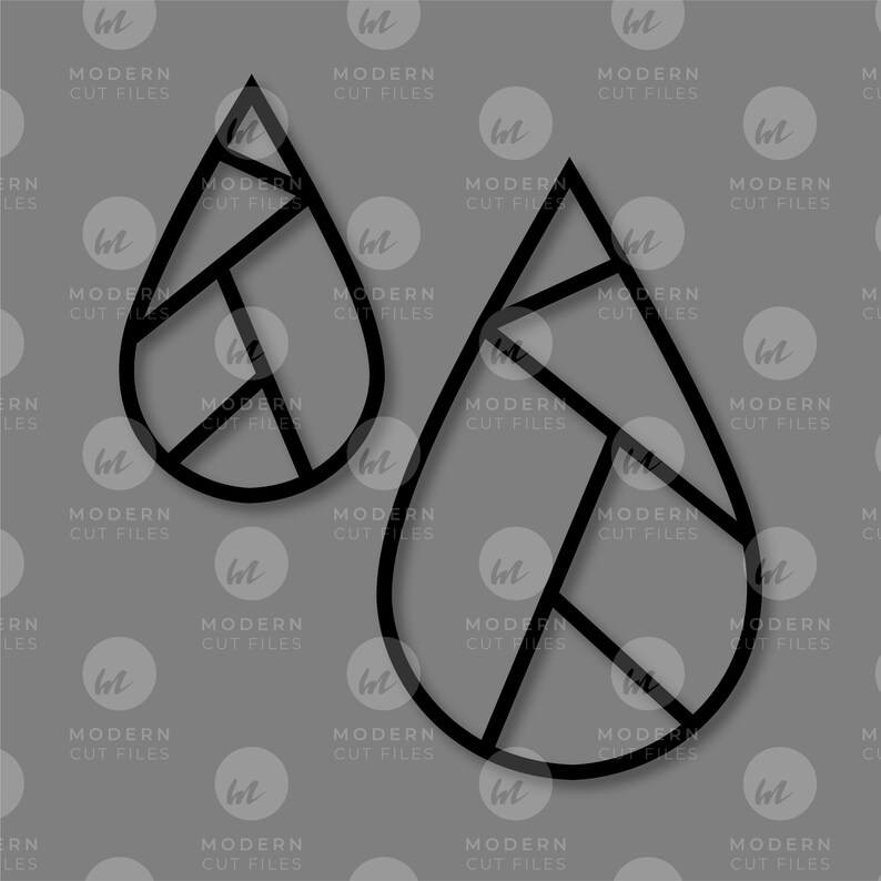 Geometric Raindrop SVG // Wall Art SVG // Laser Cut File // Glowforge ...