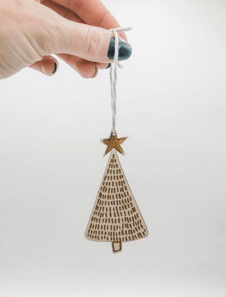 Holiday Card Svg//punch-out Ornament Card SVG // Laser Cut - Etsy