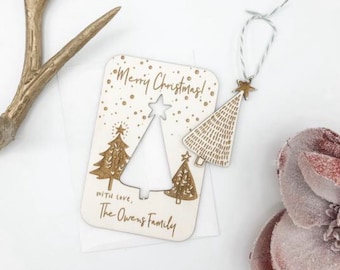 Holiday Card Svg//punch-out Ornament Card SVG // Laser Cut | Etsy