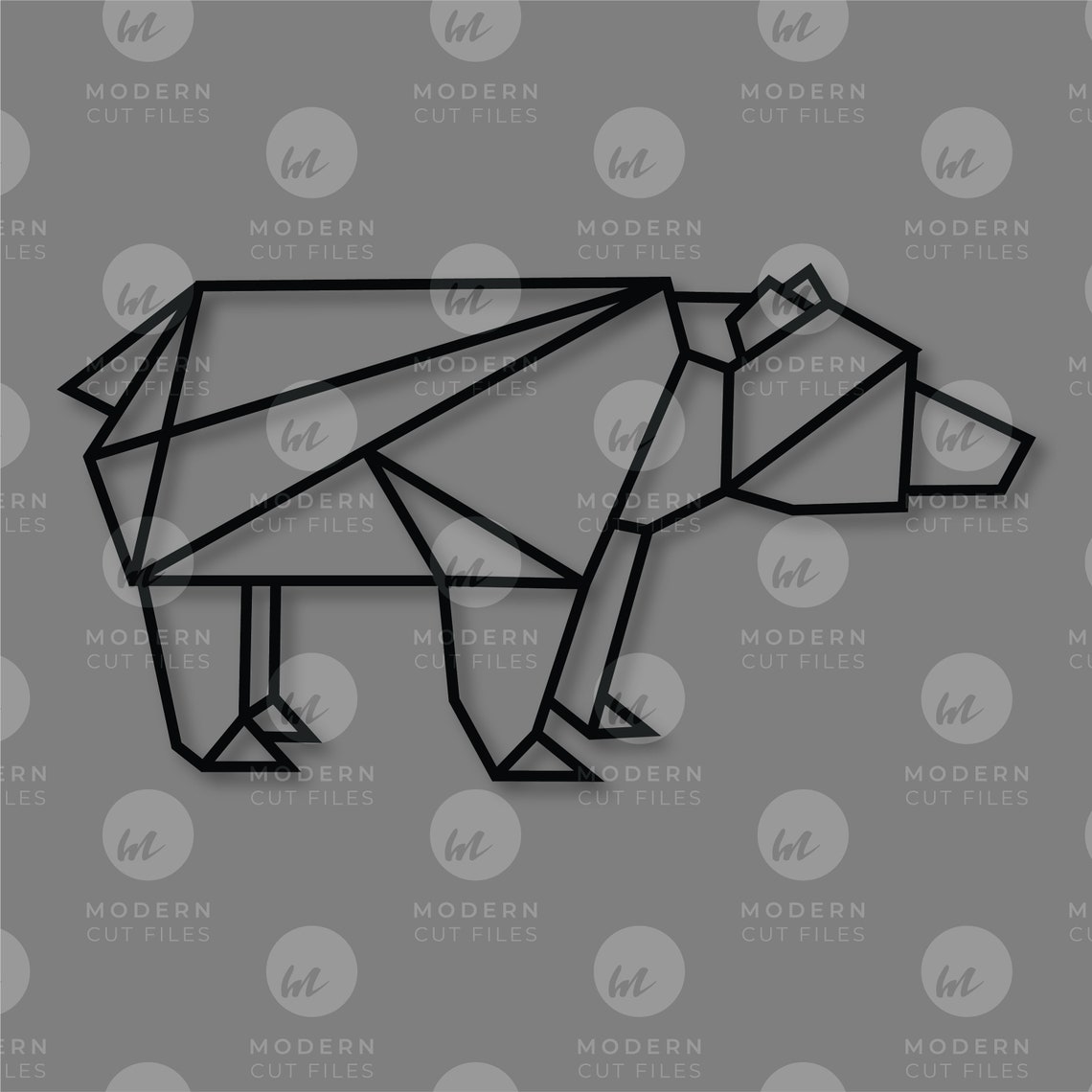 Ours géométrique SVG// Wall art SVG// Fichier découpé au laser - Etsy ...