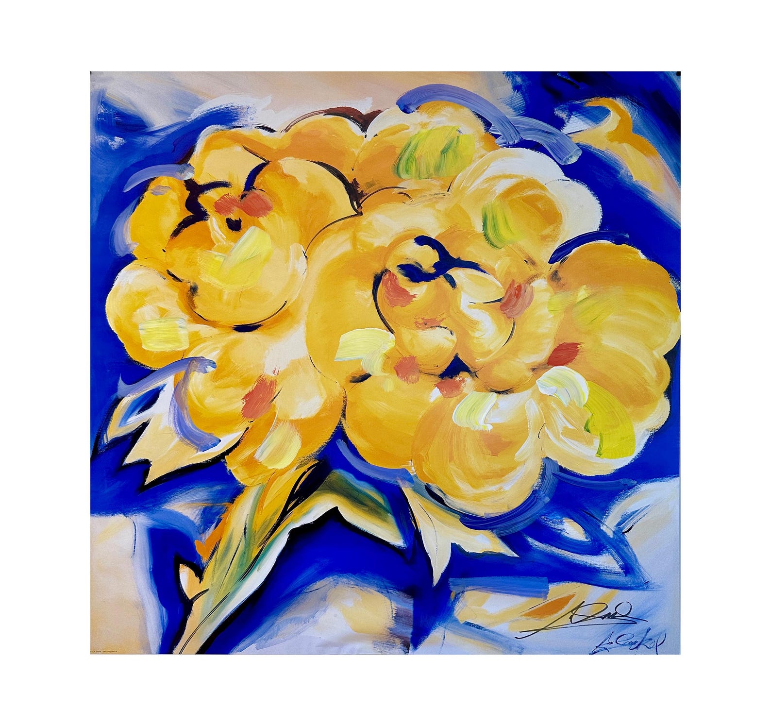 Alfred Gockel Original Painting on Print - 27" X 27" Signed - Etsy