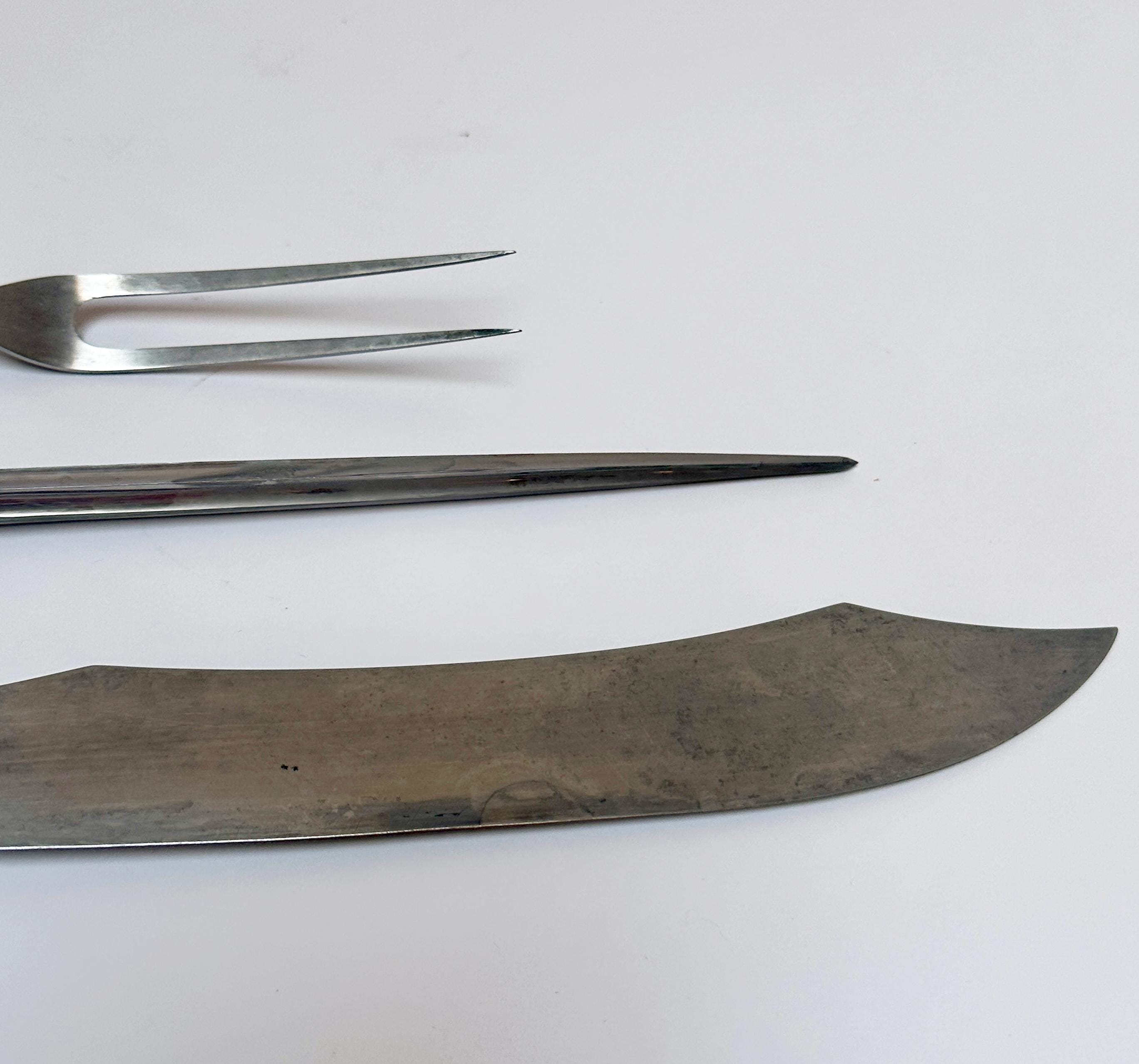 1834 J. Russel and Co. Green River Stag Horn Carving Set - Complete ...
