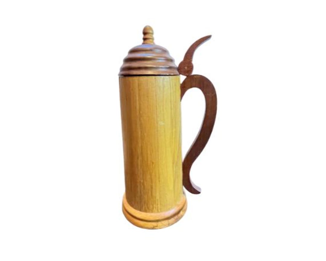 Vintage Norwegian Wood Stein Mug - Handcrafted Folk Art From Sweden, 13 ...
