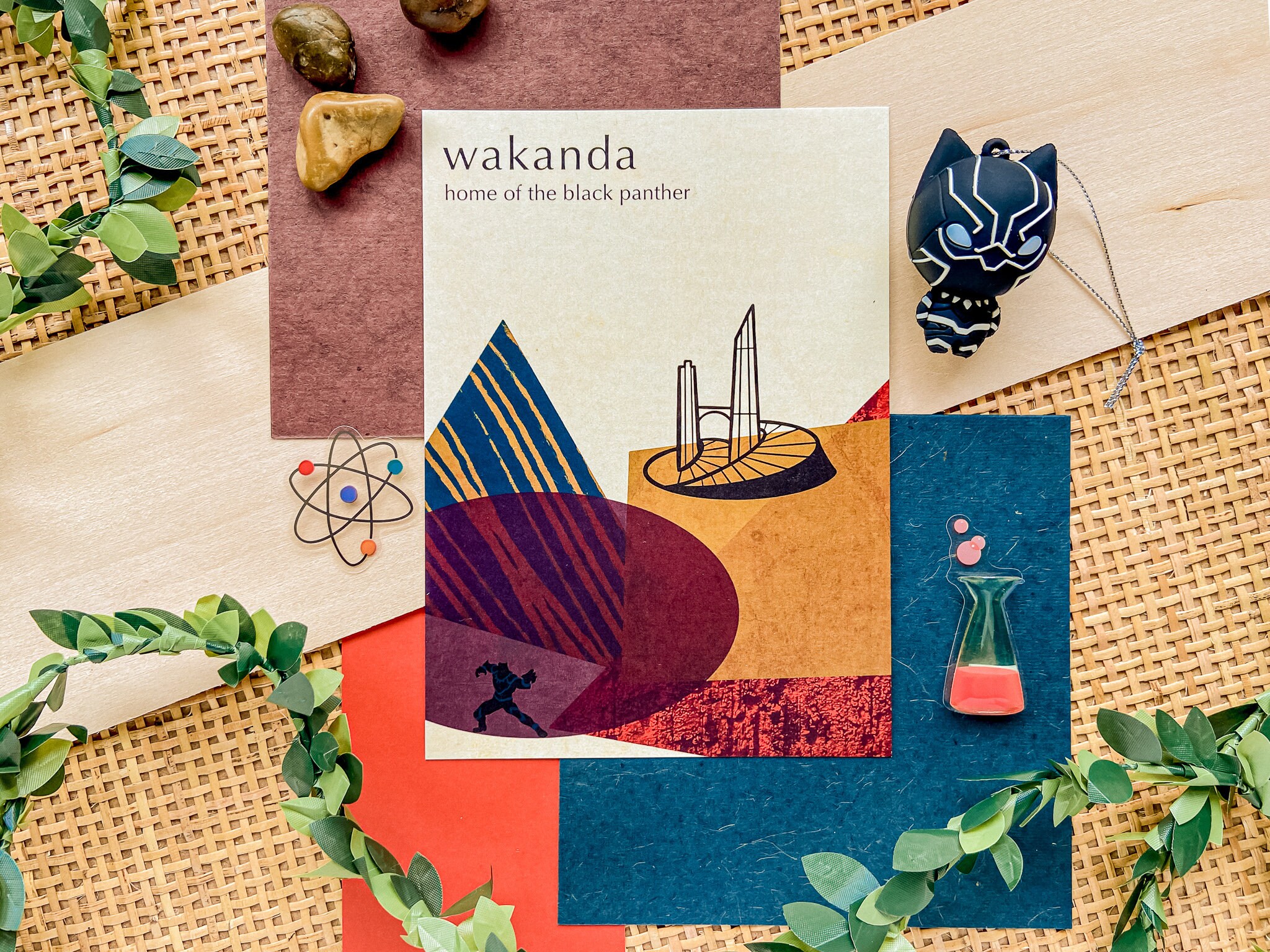 Black Panther Art Print Wakanda Travel Poster Mid Century - Etsy