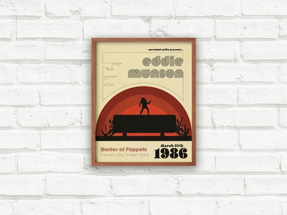 Eddie Munson Concert Poster Stranger Things Inspired Art - Etsy