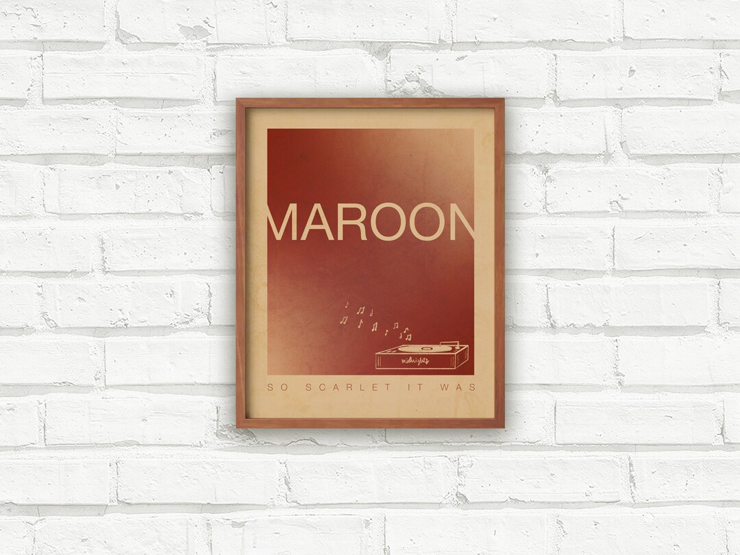 Maroon Art Print, Taylor Swift Midnights Lyric Poster, Subtle Fanart ...
