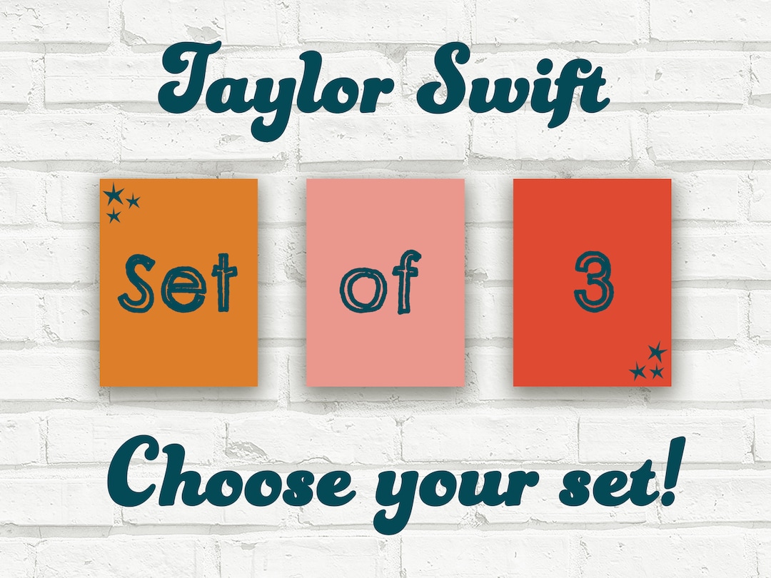 Taylor Swift Inspired Art Print Set of 3, Subtle Fanart, Mid Century ...