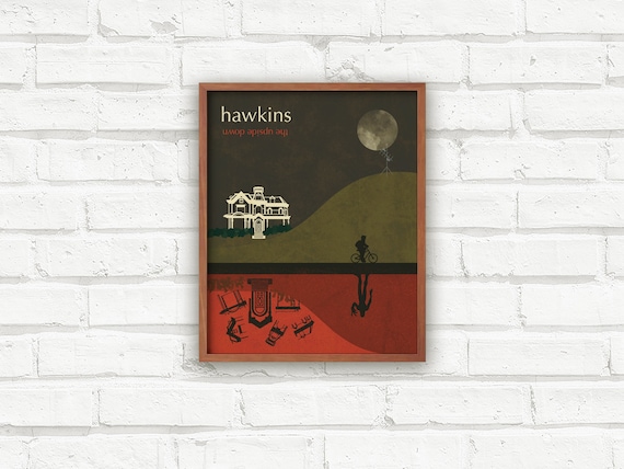 Hawkins Travel Poster Stranger Things Inspired Art Print - Etsy