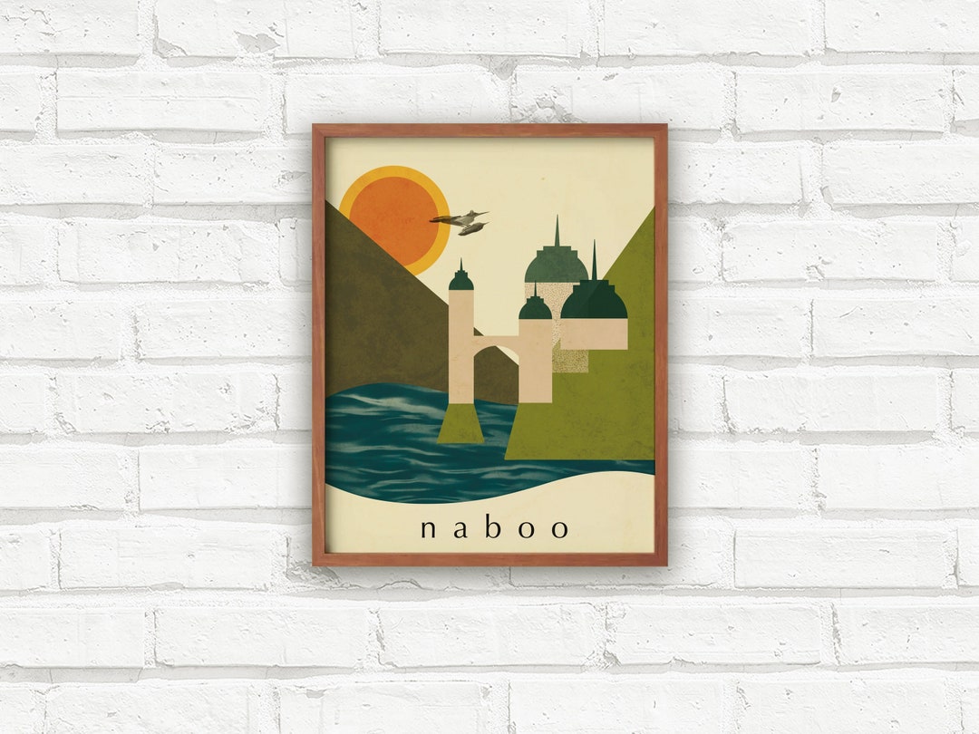Star Wars Art Print, Naboo Travel Poster, Mid Century Modern, Retro ...