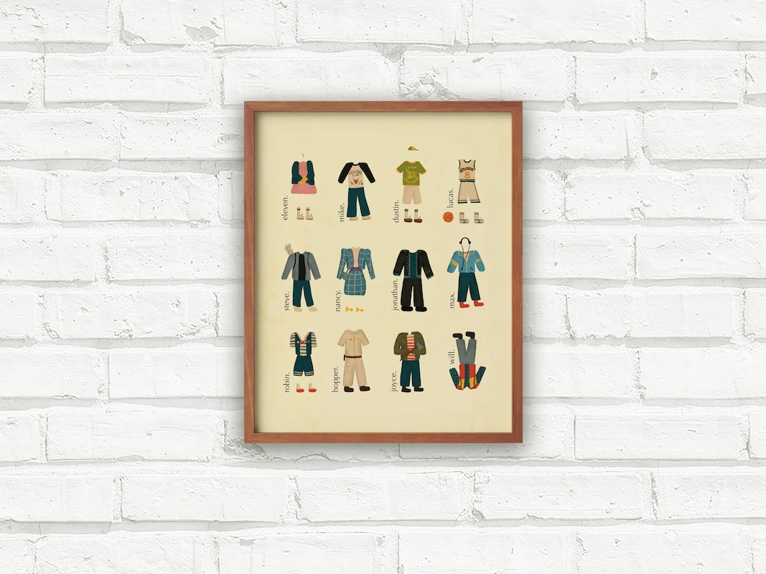 Stranger Things Inspired Art Print, Iconic Outfits Art, Subtle Fanart ...