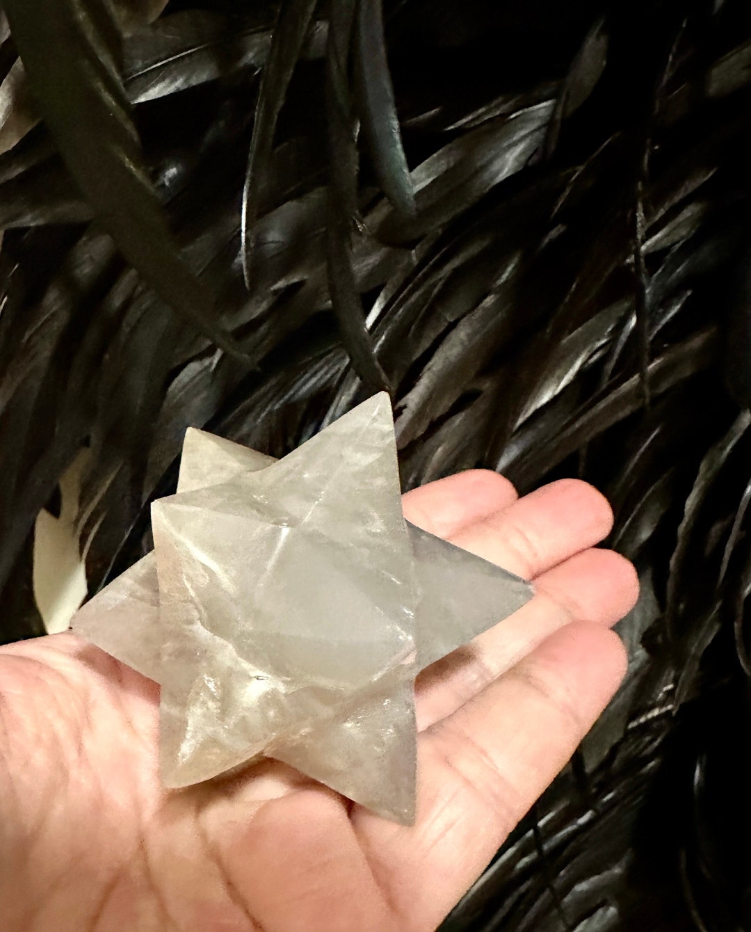 Rose Quartz Crystal Merkaba RARE Blue Rose Quartz 12 Point - Etsy