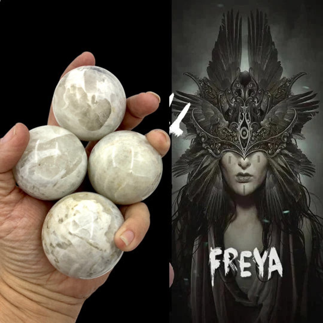 Moonstone Crystal Ball Enchanted Vortex to FREYA by A Norse - Etsy Canada