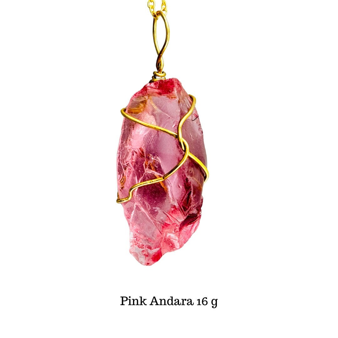 ANDARA CRYSTAL NECKLACE Authentic Pink Andara Handmade Jewelry Gift for ...
