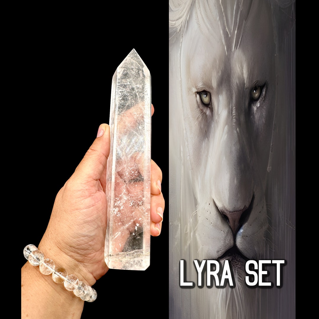 CRYSTAL SET Clear Quartz Tower & Quartz Crystal Bracelet Set. Encoded ...