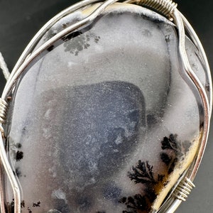 MERLINITE CRYSTAL NECKLACE Stone of Magic, Increase Intuition, Silver ...