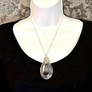 MERLINITE CRYSTAL NECKLACE Stone of Magic, Increase Intuition, Silver ...