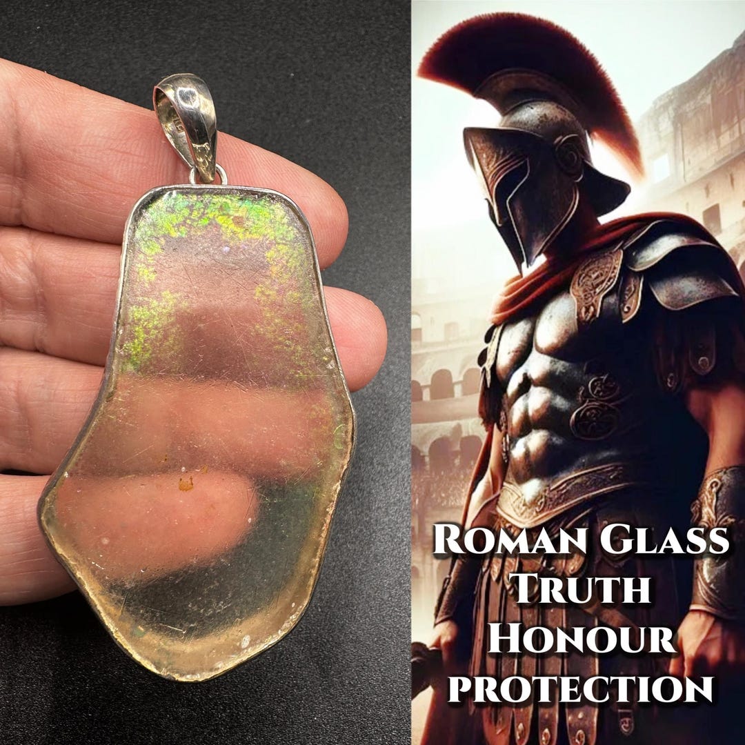 Roman Glass Necklace Ancient Roman Amulet Blessed at the Colosseum ...