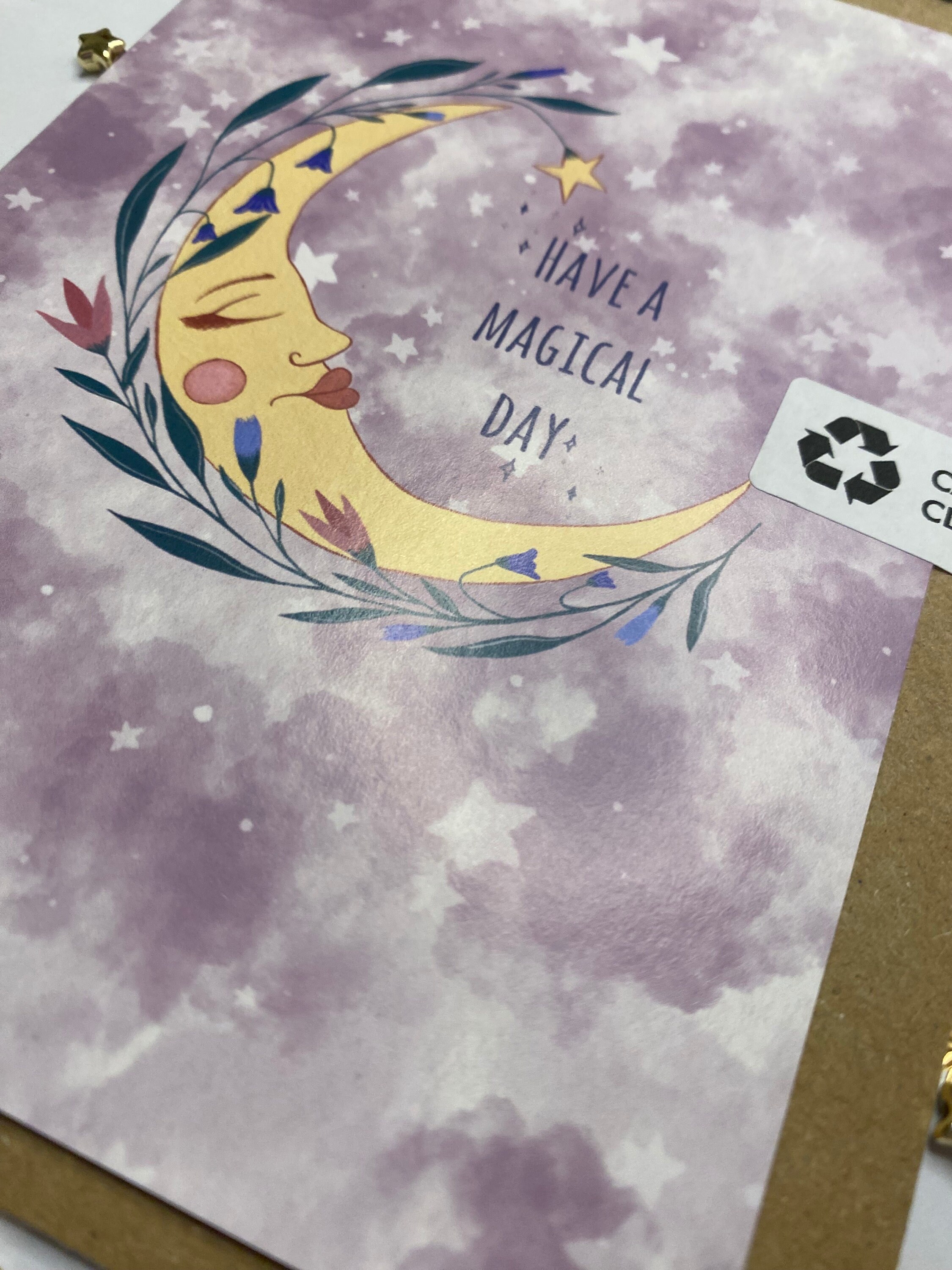 La Luna Celestial Moon Greetings Card Inspirational Quote Clouds and ...