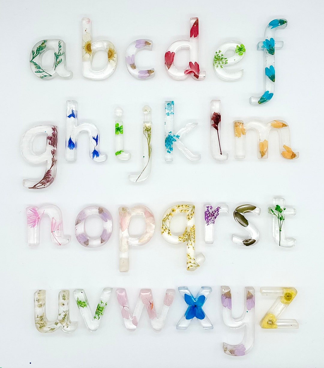 Resin Flower Alphabet - Etsy