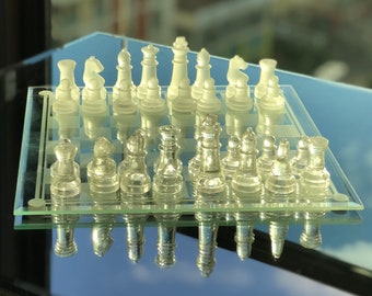 Glass Chess Set - Etsy