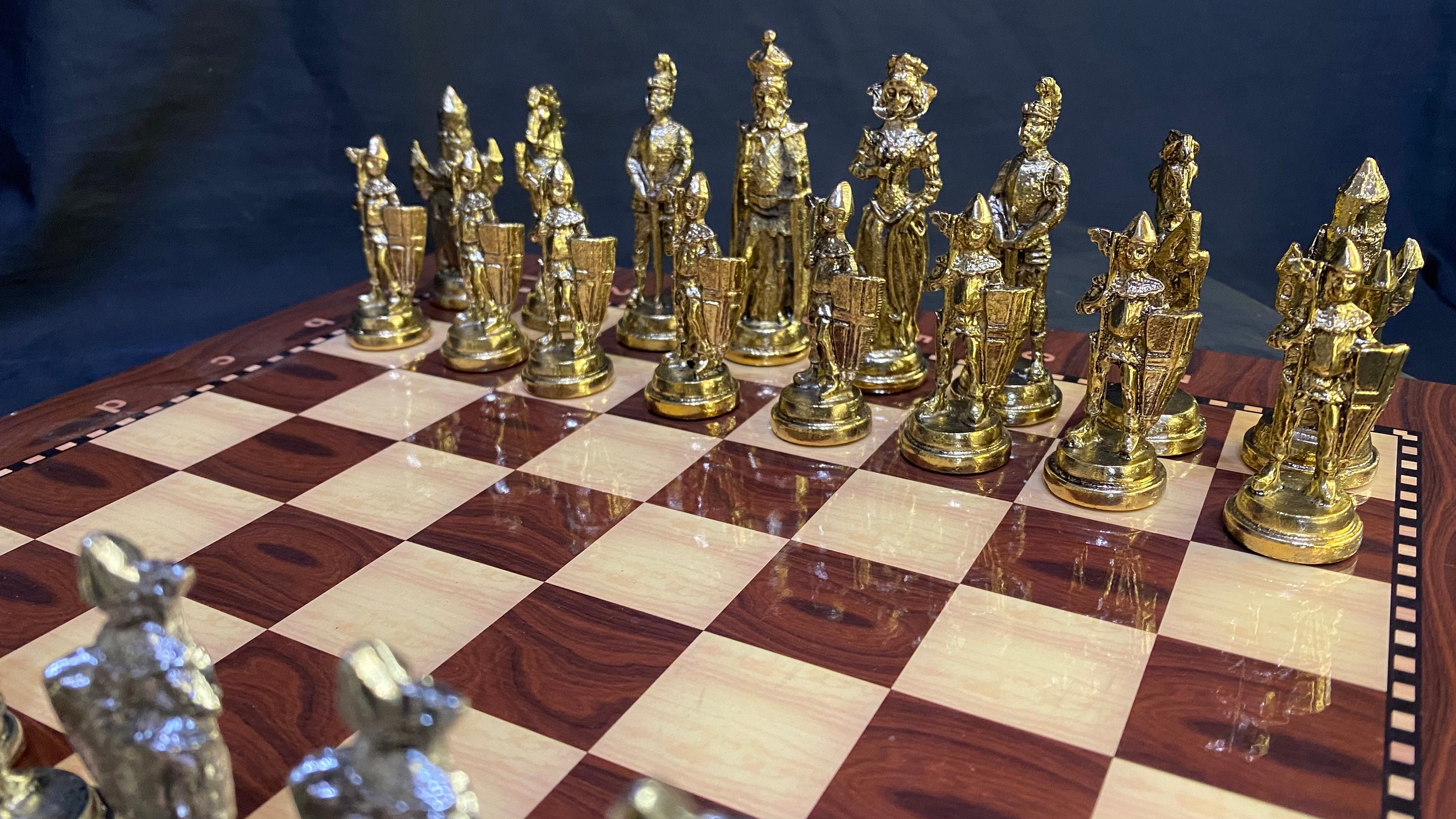 Chess New Year Gift Mythological Figures Chess Set wBoard Square Board ...