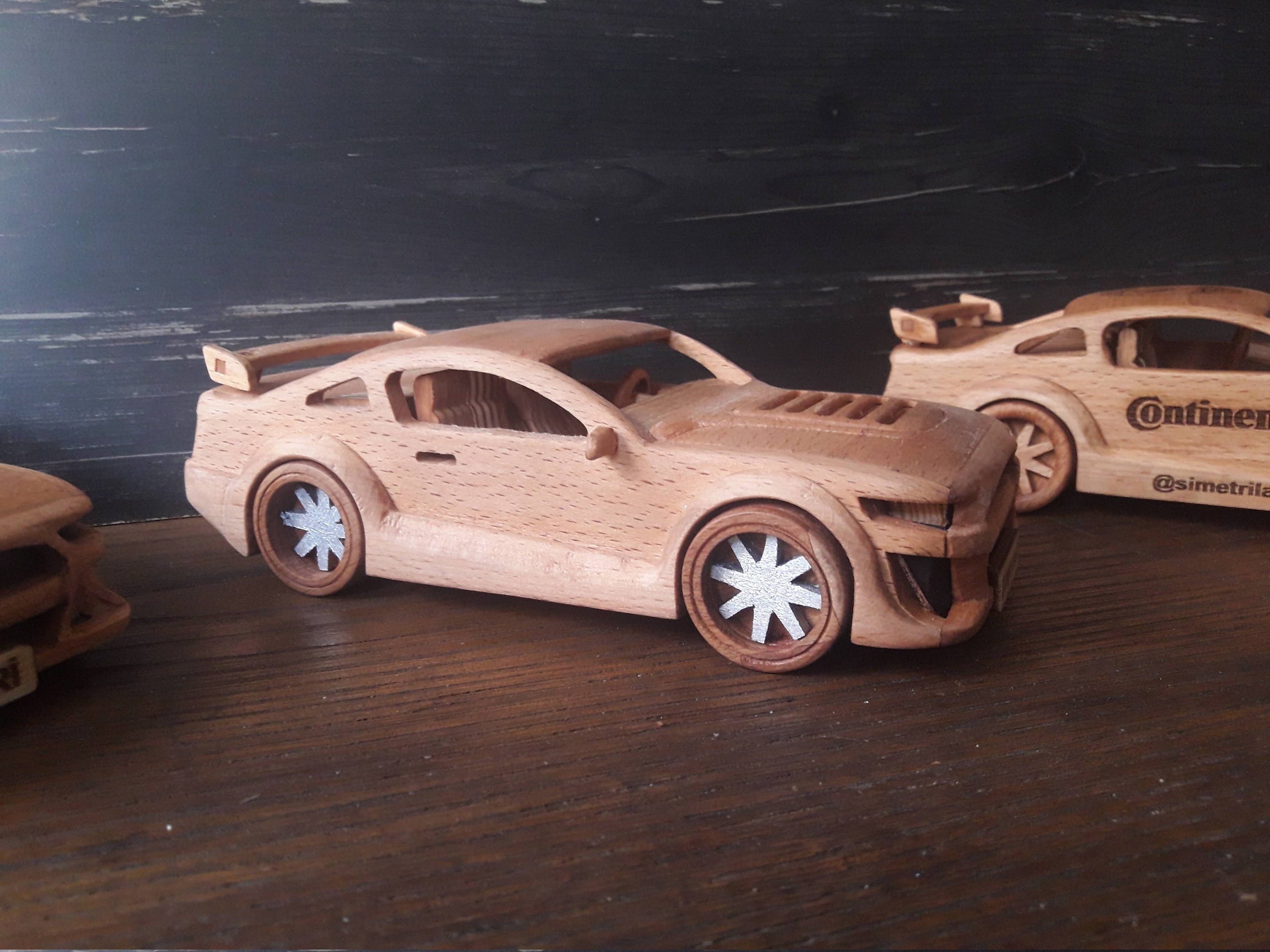 Handmade Wooden Mustang GT 500 Siluet Model & Toy Toy or | Etsy