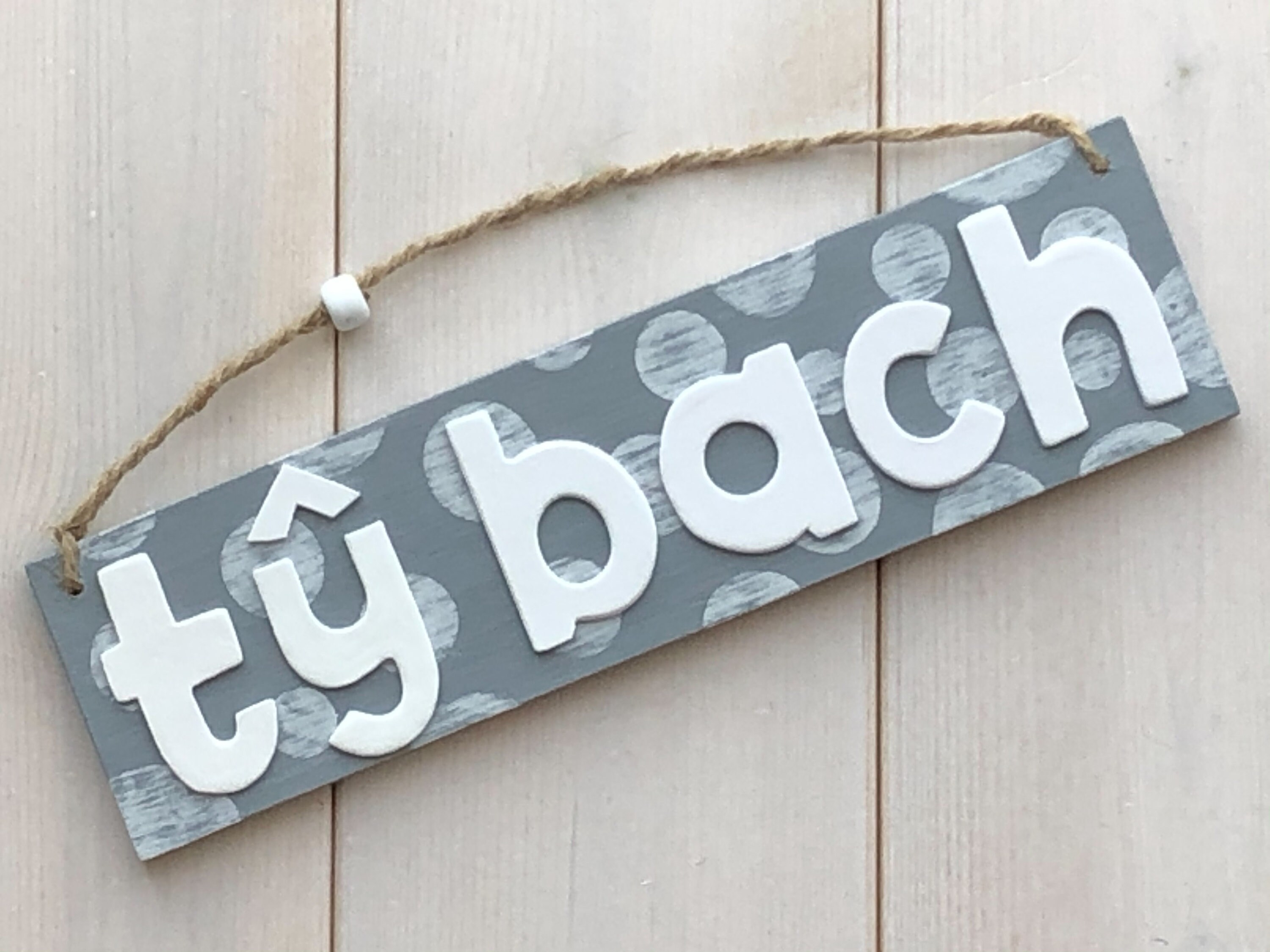 Welsh Hanging Door Sign ty Bach - Etsy UK