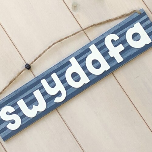 Welsh Language Slate Hanging Sign 'ystafell Ymolchi' - Etsy